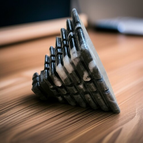 Small Marble Paperweight 2½" Square Carved Mayan Temple Pyramid ...