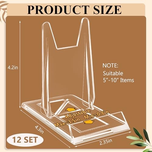 Pack Clear Acrylic Adjustable Desktop Book Stand & Display Easel for ...