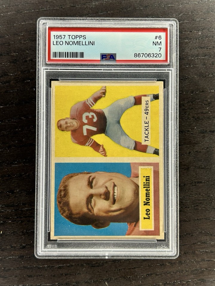 1957 Topps Football Card #6 Leo Nomellini 49ers (HOF) PSA 7 NM! | eBay