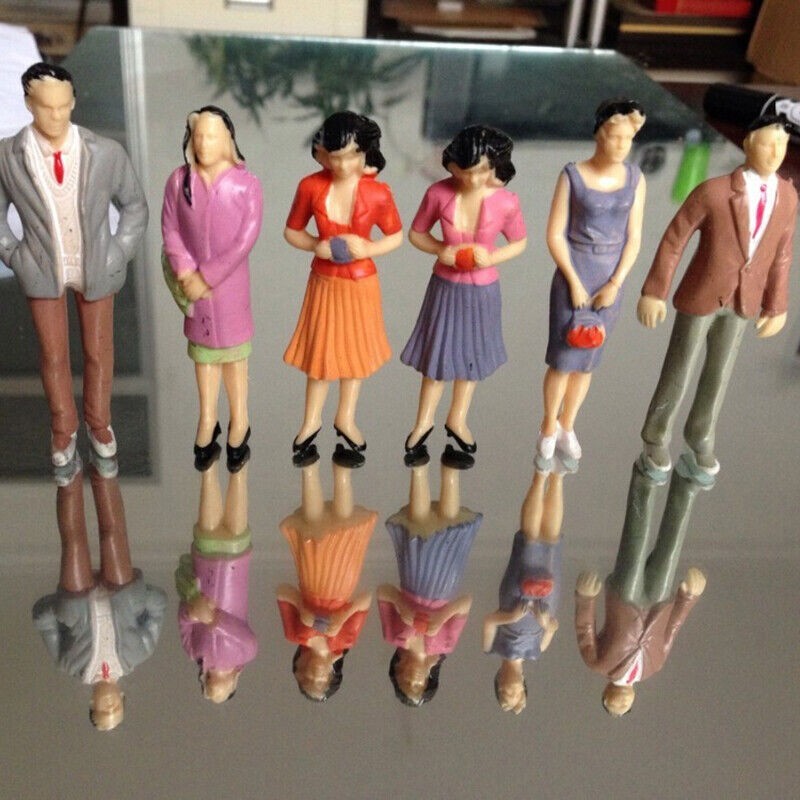 100X Scale 1:150 Mixed Painted Model Train Street Passenger ₪ Fig ...