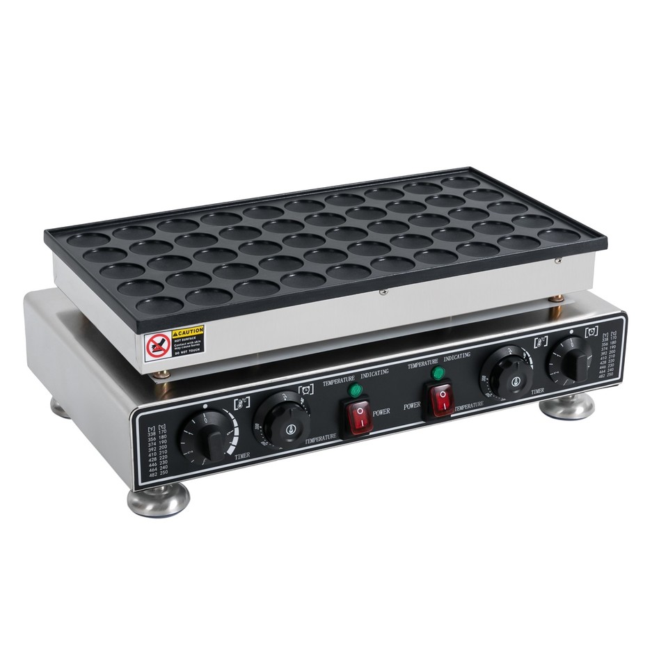 50 Holes Electric Dutch Poffertjes Waffle Maker Mini Pancake Baker ...