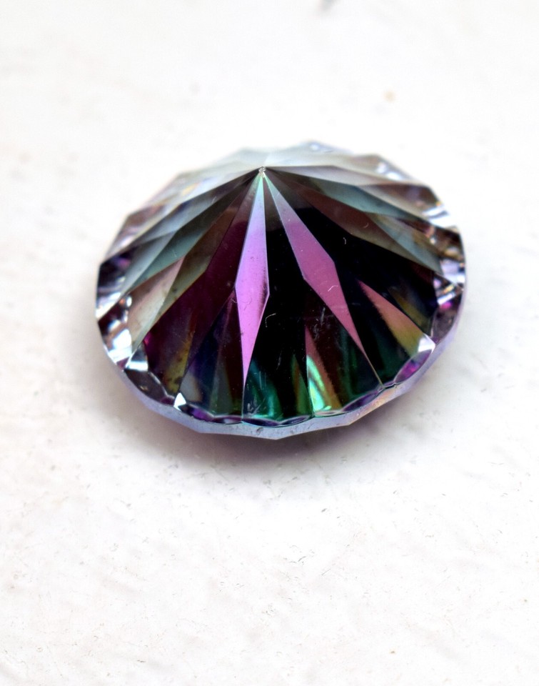 Natural Topaz Multi Fire Topaz Concave Cut Coated Topaz 35.05 Ct ...