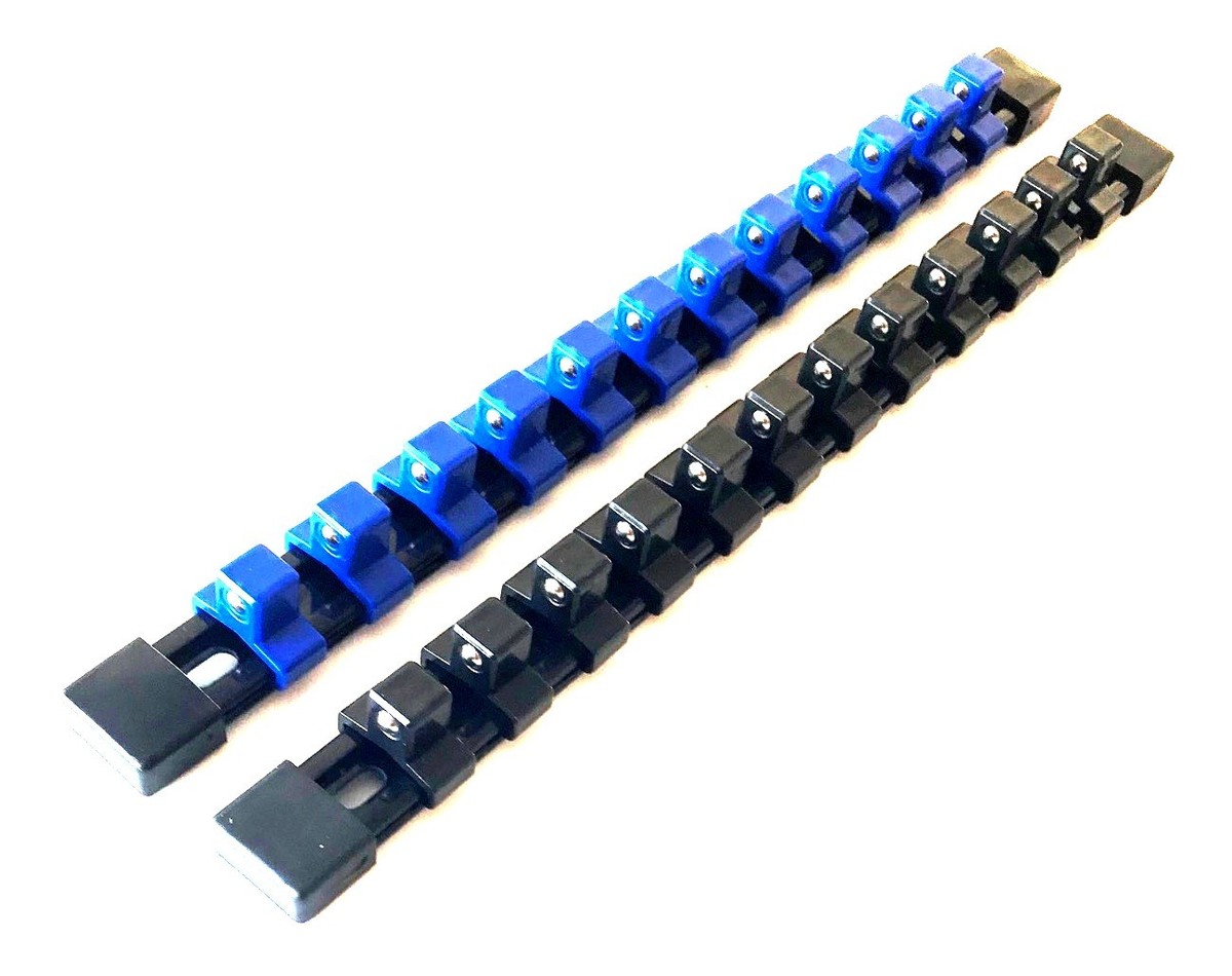 3/8 Drive ABS Plastic Socket Holder Rack Red Blue 2-Pack Goliath ...