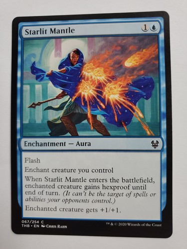 MTG Magic The Gathering Card Starlit Mantle Enchantment Aura Blue ...