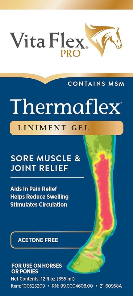 Thermaflex Liniment Gel for Sore Muscles Joint Relief in Horses 12 ...
