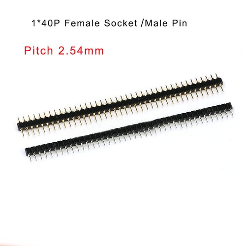 2.54mm 1x40P PCB Single Row Straight Round Socket Pin Headers Male ...