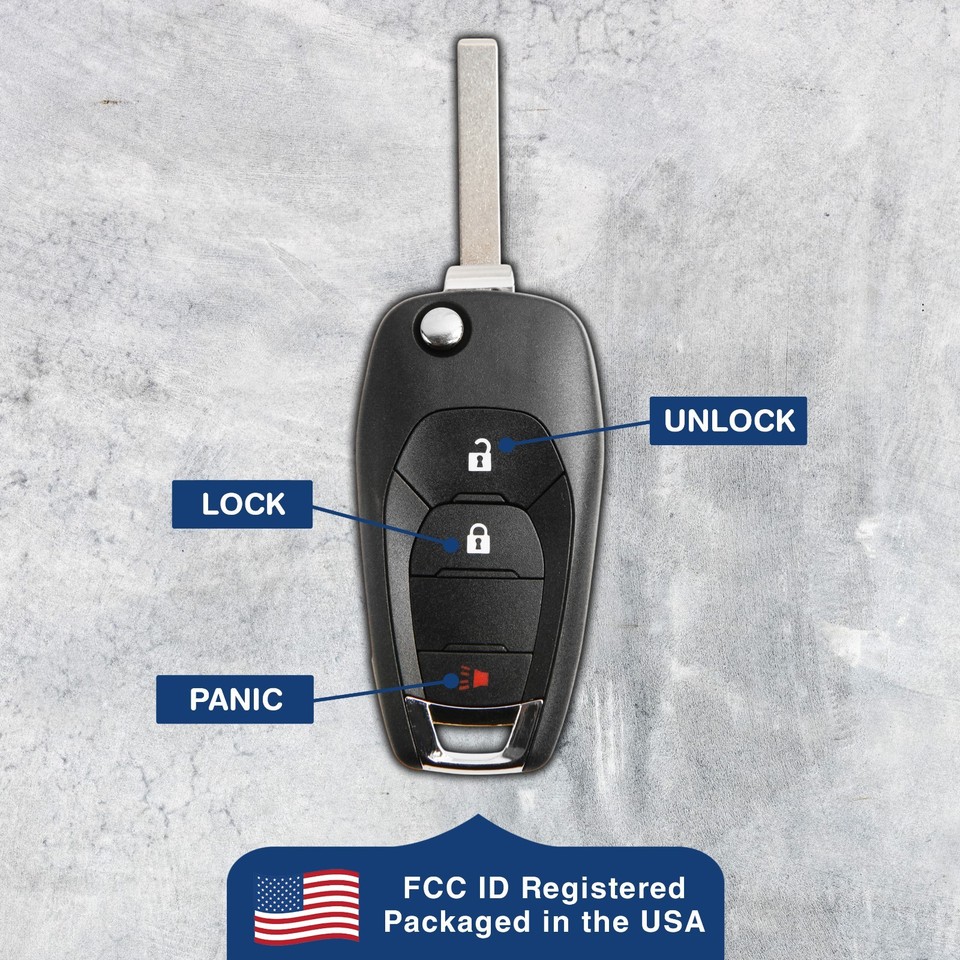 2 Key Fob Remote for 2019-2022 Chevrolet Trax Spark Sonic 3-Button (LXP ...