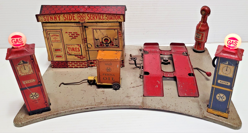 VINTAGE MARX SUNNY SIDE SERVICE STATION | eBay