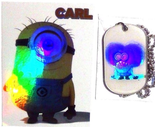 Despicable Me 2 Minions Purple Minion Carl Sticker FOIL Dog Tag ...