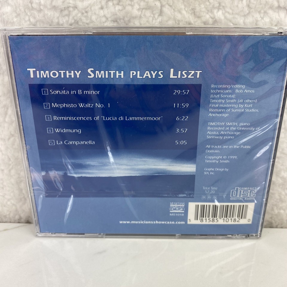 Timothy Smith Plays Liszt Piano Sonata in B Minor- CD NEW Sealed ...