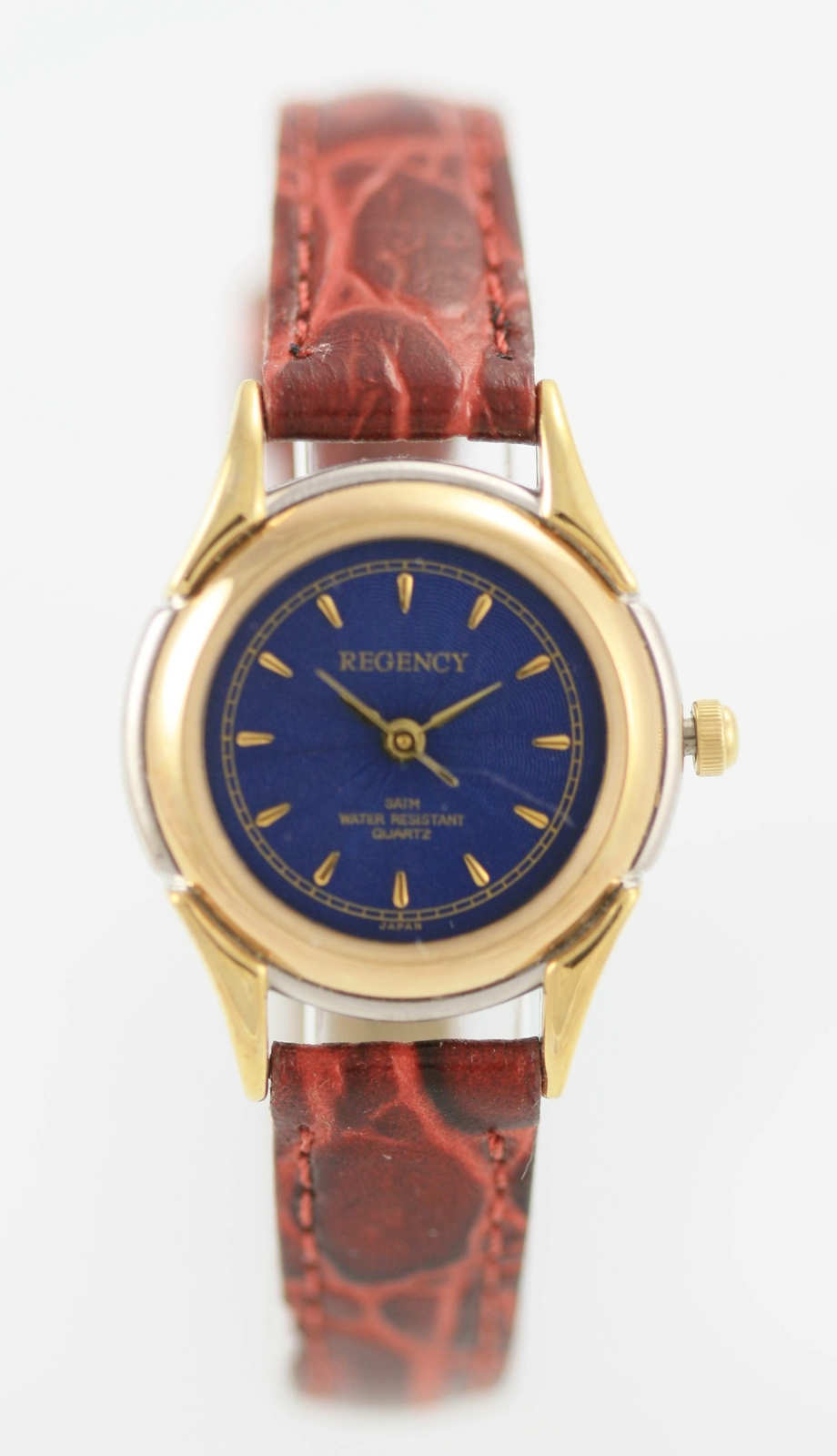 Regency Watch Womens Stainless Gold Silver Steel Maroon Leather 30m ...