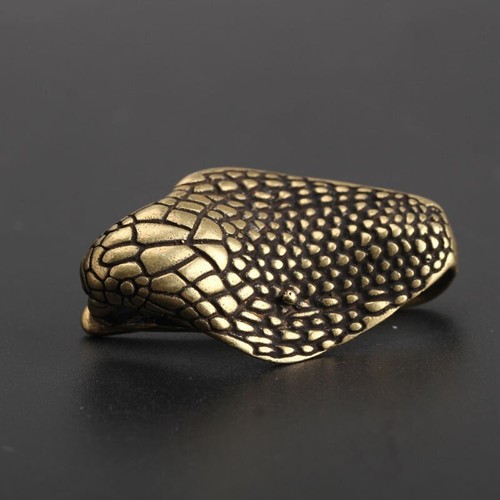 Vintage handmade Copper Cobra Head Keychains Pendant Retro Brass Snake ...