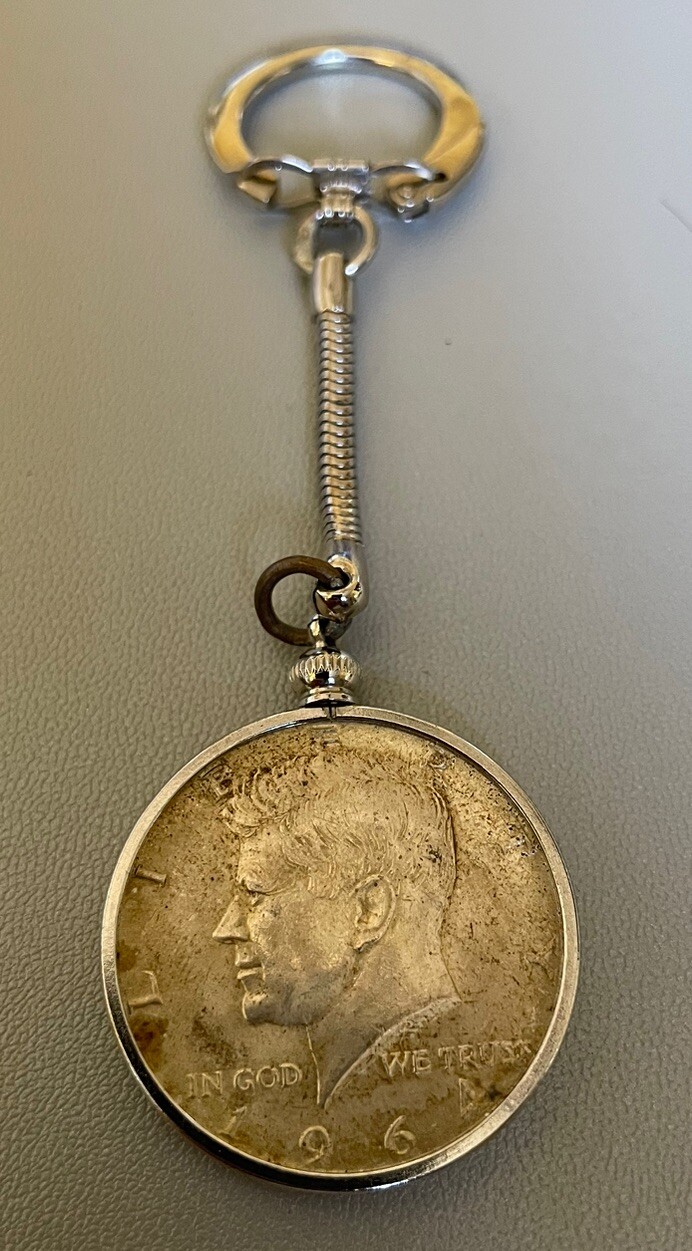 1964 John F. Kennedy JFK USA Half Dollar Key Chain - 90% Silver | eBay