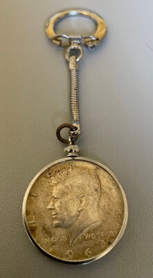 1964 John F. Kennedy JFK USA Half Dollar Key Chain - 90% Silver | eBay
