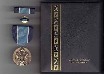 Air Force Remote Combat Support medal in case with ribbon bar lapel pin ...