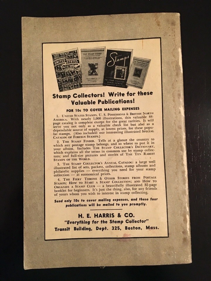 H E Harris Vintage UNITED STATES US POSSESSIONS Stamp Catalog | eBay