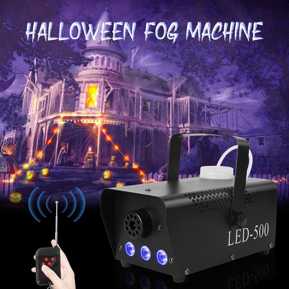 500W LED Smoke Fog Machine RGB Color Stage Fogger Effect Halloween ...