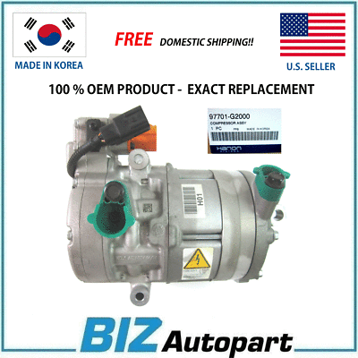 BRAND NEW OEM A/C COMRESSOR FOR 17-19 HYUNDAI IONIQ HYBRID 1.6L 97701 ...