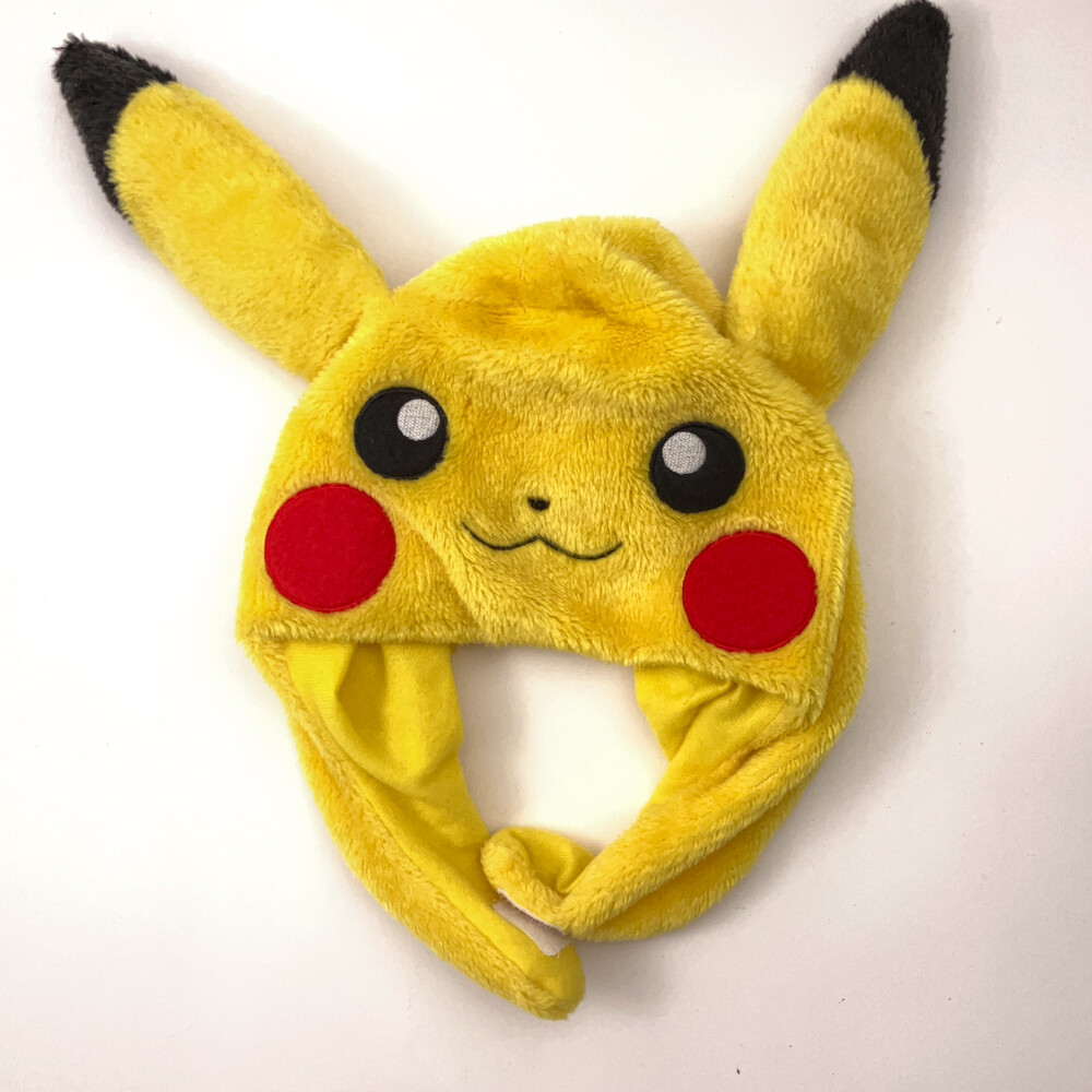 Pokemon Pikachu fuzzy character face ear winter hat - Gem