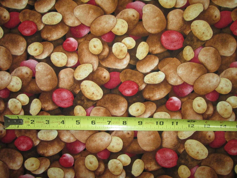 POTATOES SPUDS RED POTATOE COTTON FABRIC FQ | eBay
