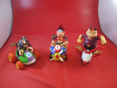Diddy Kong Racing Nintendo 64 N64 Toy Biz Set of 3 Diddy Wiz Pig Banjo ...
