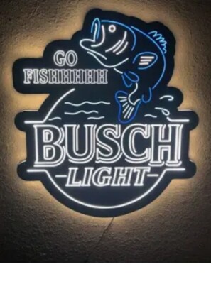 Busch Light Bass Go Fishhhhh Led Not Neon !! | eBay