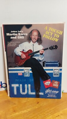 MARTIN BARRE JETHRO TULL GHS STRINGS GUITAR PRINT AD 11 X 8.5 F3 | eBay