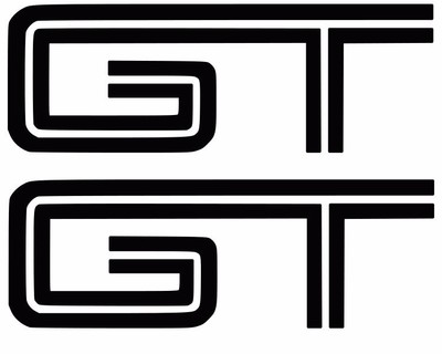2X Ford Mustang GT Logo 4" New Car Window Vinyl Decal Sticker - Select ...