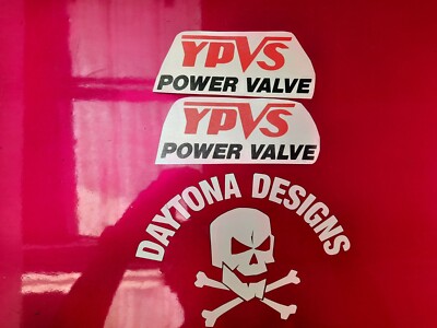 YPVS POWER VALVE RED & BLACK PAIR CUSTOM FAIRING GRAPHICS DECALS ...