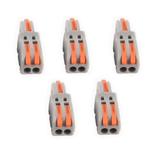 5pcs 3 Way 1-2 Electric Push Fit Terminal Block Cable Wire Connector ...