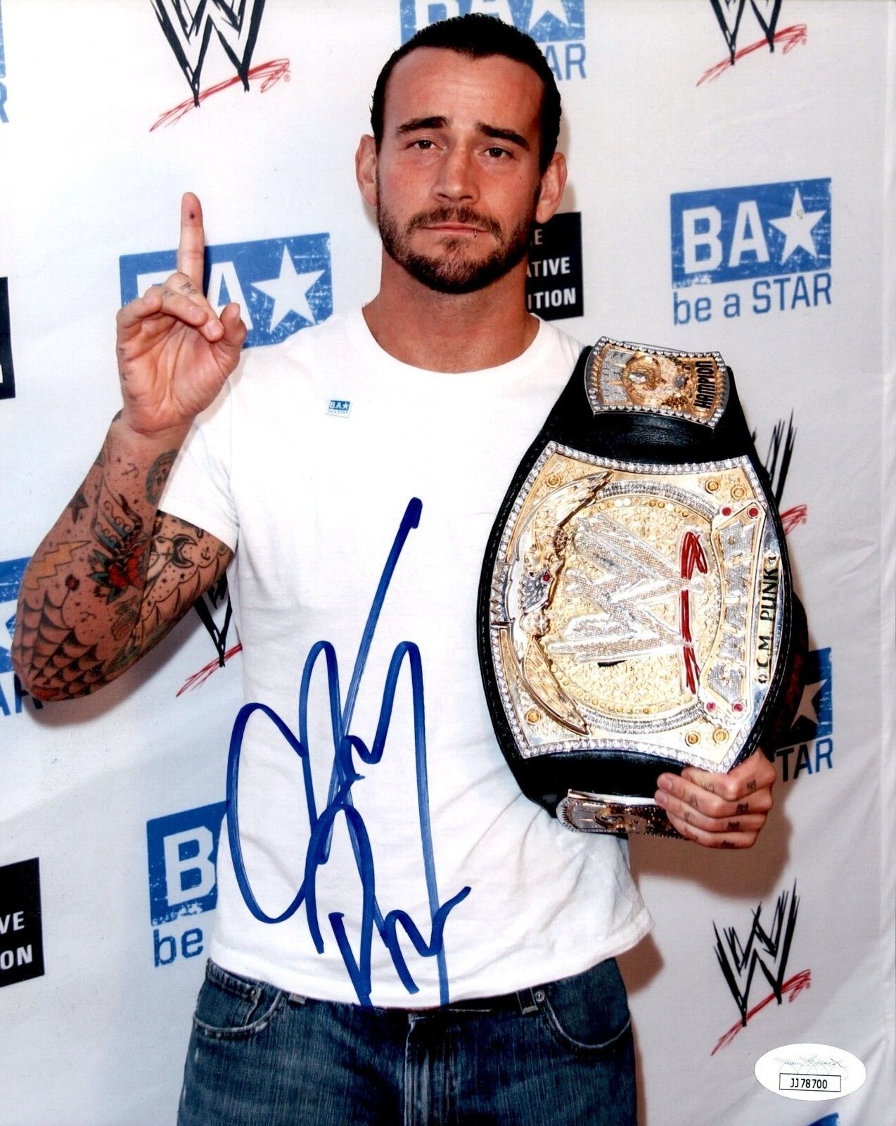 CM Punk Signed WWE Champion 8x10 Photo #2 Beckett COA AEW | eBay