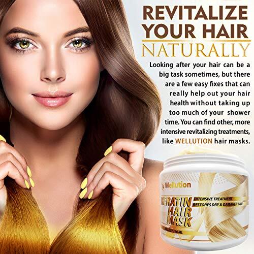 Wellution Keratin Hair Mask Intensive Restoration Treatment for Dry or ...