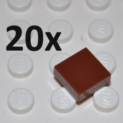 LEGO PARTS - 20X REDDISH BROWN TILES 1X1 STUDS/FLAT BUILDING PCS/SMOOTH ...