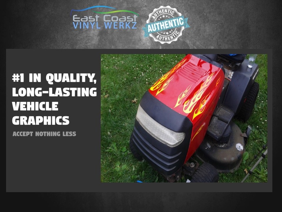 Flame decals Banana Tangerine 10pc for Craftsman Murray Lawn Mower ...