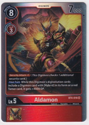 DIGIMON GREAT LEGENDS - ALDAMON SUPER RARE - BT4-016 NM+ | eBay