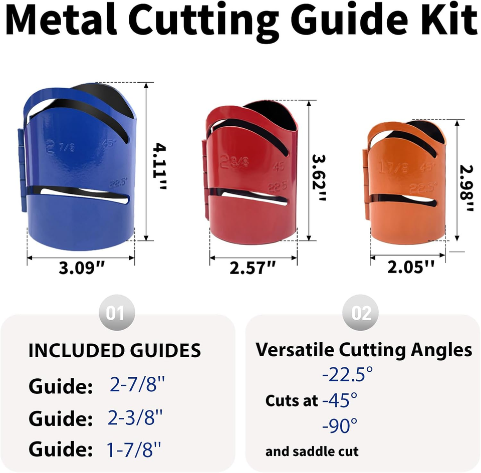 Metal Pipe Cutting Guide Kit, Pipe Cutting Guide Tool, Pipe Saddle ...