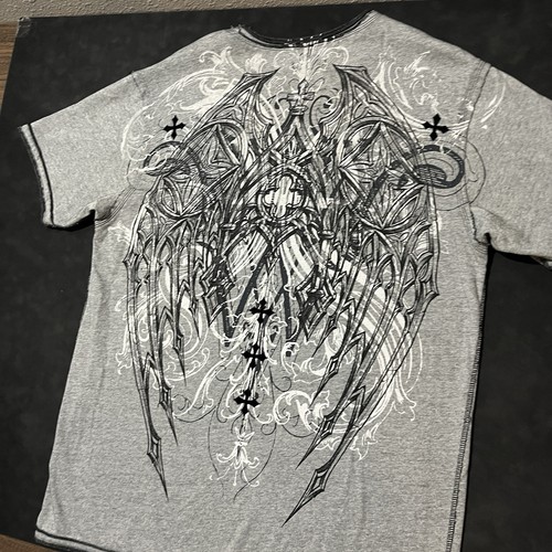 Affliction Signature Series Collaboration Band Shirt Reversible Angel ...