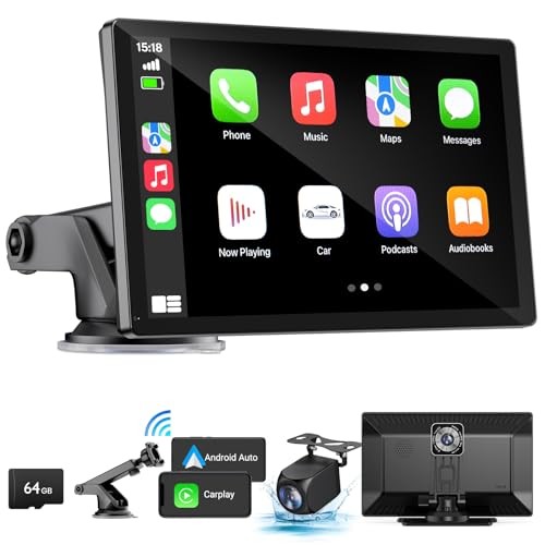 Double Din 9 inch Touchscreen Car Stereo with CarPlay, Android Auto ...
