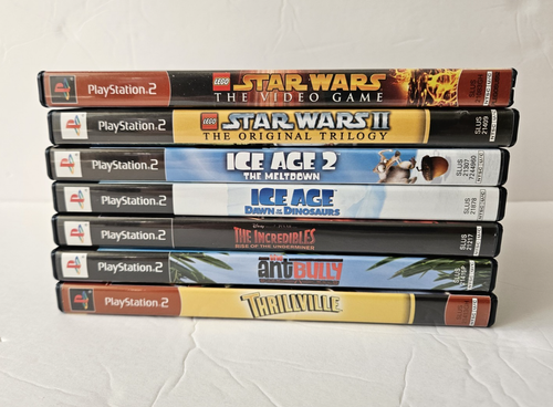 PS2 Playstation 2 - Tested, Lot Of 7 Kids Games, Star Wars, Ice Age ...