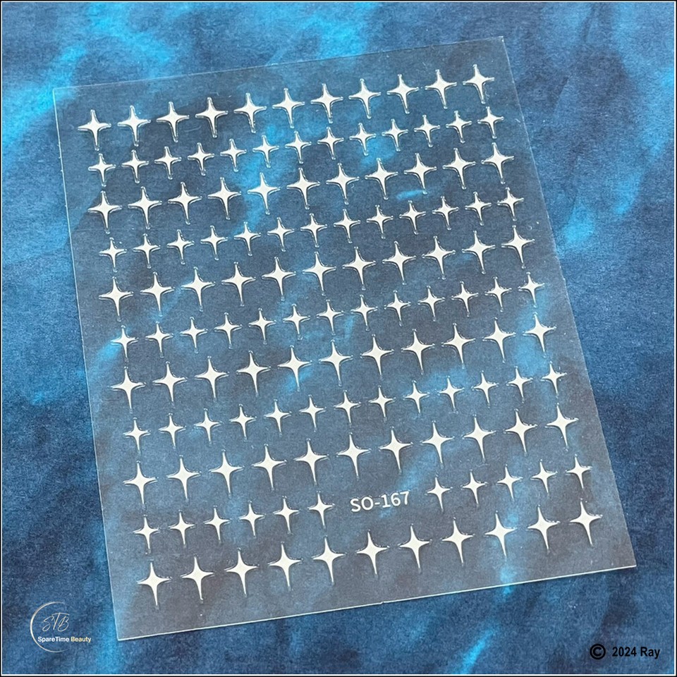 4 Point Stars 5 Colors Nail Stickers Four Pointed Star Self Adhesive ...