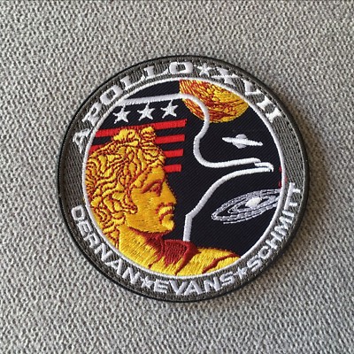 Embroidered USA NASA Space Program Apollo XVII 17 Hook Loop Emblem ...