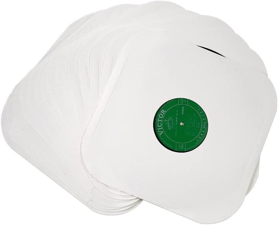 12 Inches Vinyl Record Inner Paper Sleeves - 100G Anti-Static White ...