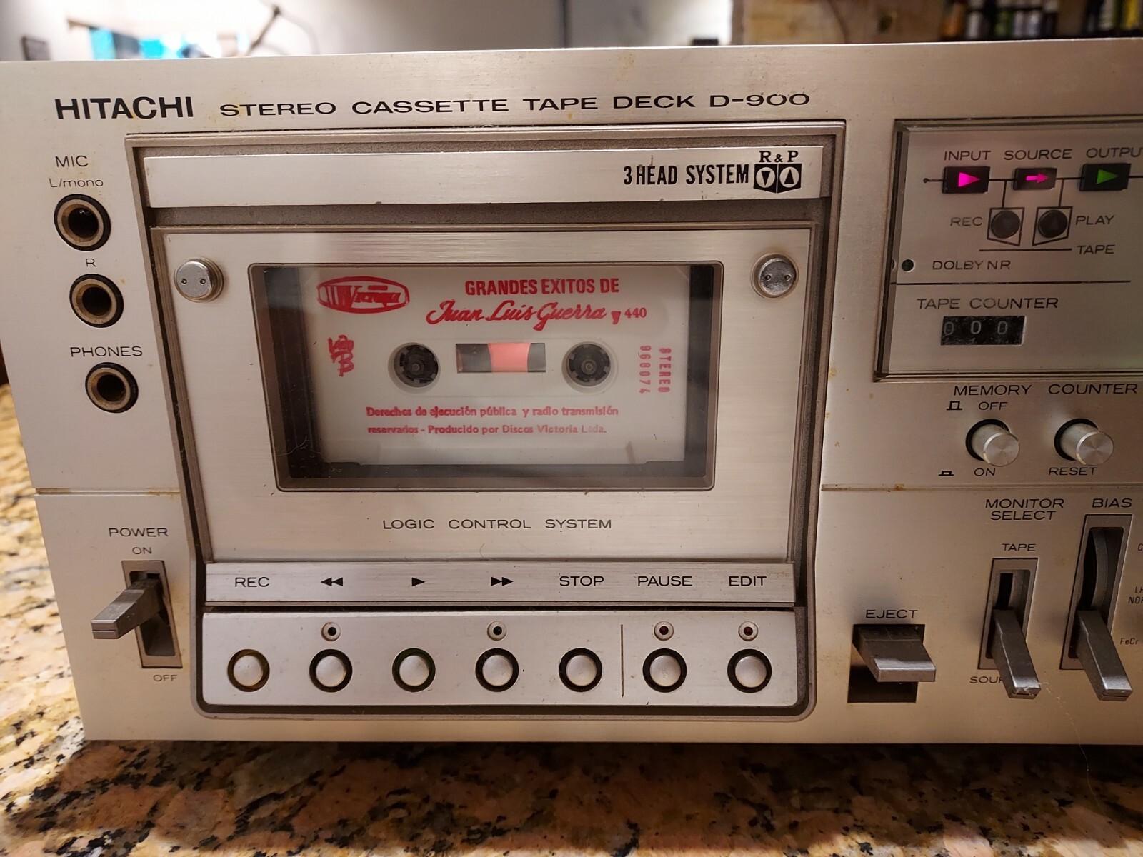 for Parts or Repair -CLEAN Vintage Hitachi D-900 Cassette Deck 3 Head ...