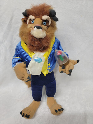 Disney Store Beauty & the Beast Rose 20" Plush Soft Toy Stuffed Animal ...