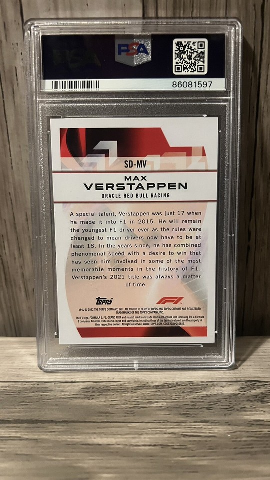 Max Verstapppen 2022 Topps Chrome Speed Demons #SDMV -Formula 1 F1 PSA ...