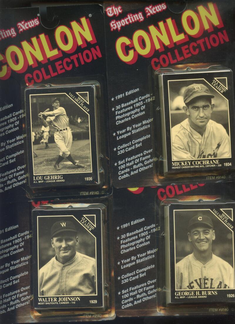 1991 Conlon Baseball Card Set 23 Blister Pack Cards More Than Wax Box ...