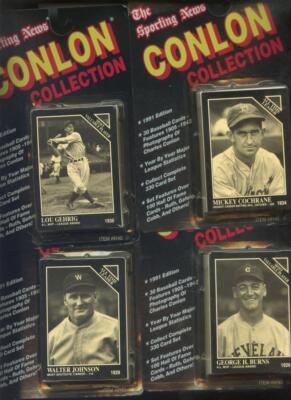 1991 Conlon Baseball Card Set 23 Blister Pack Cards More Than Wax Box ...