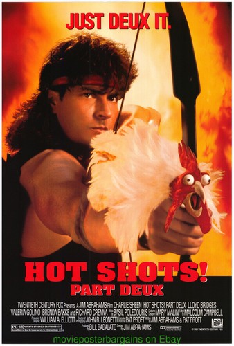 HOT SHOTS PART II MOVIE POSTER Original DS 27x40 CHARLIE SHEEN JIM ...