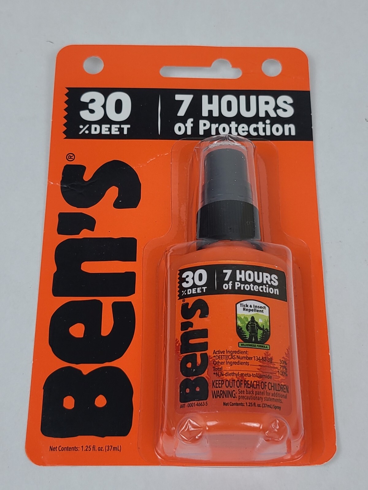 Ben's 30% Deet Tick & Insect Repellent 1.25 oz Pump Spray Travel ...