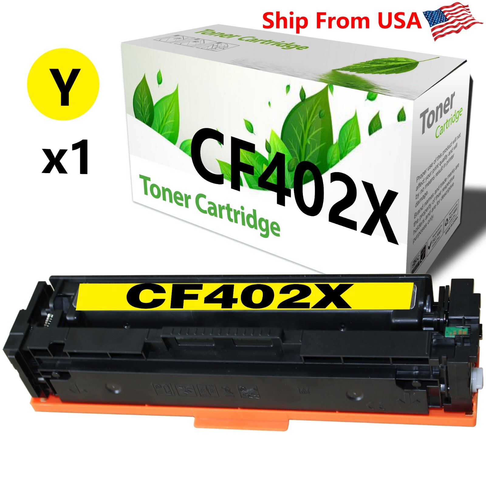 1-Pack of Yellow CF402X Toner Cartridge 201X for Pro MFP M277n Printers ...